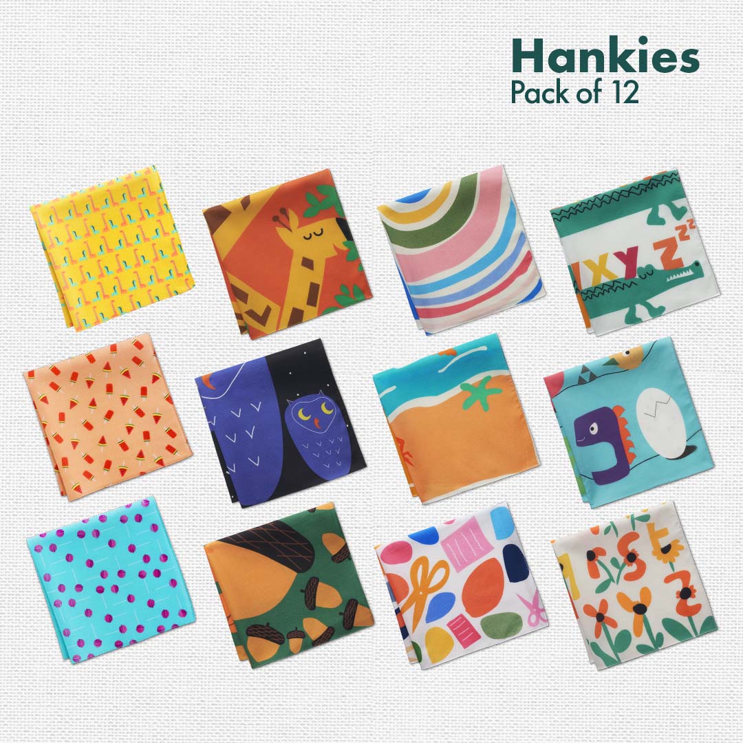 Buy Kids Hankies For Stylish And Practical Little Ones-Pack of 12 | hex ...