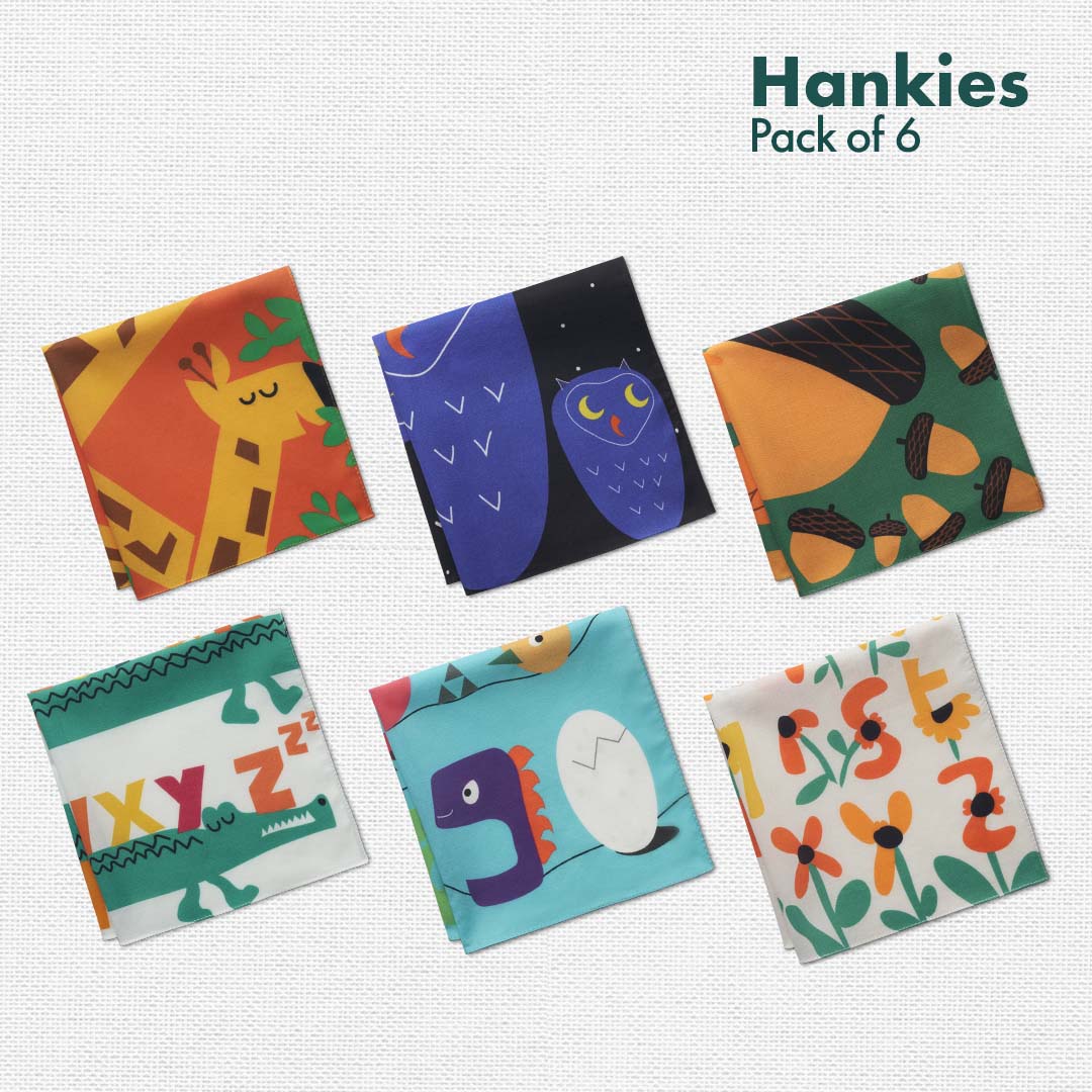 Shop The Best Moisture Absorbent Kids Hankies-Pack of 6 | hex-a-fun ...