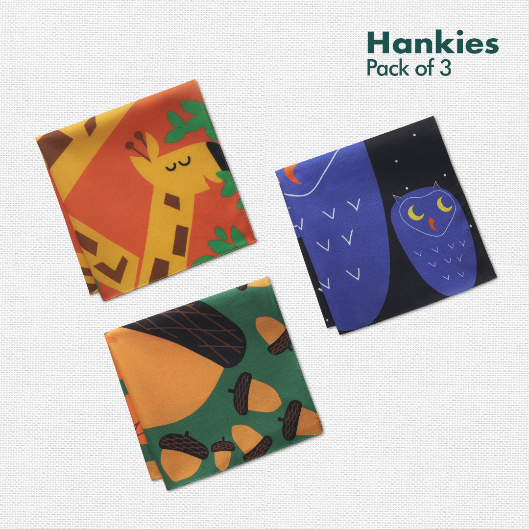 Buy 100% Organic Cotton & Quirky Printed Handkerchiefs Online – hexafun