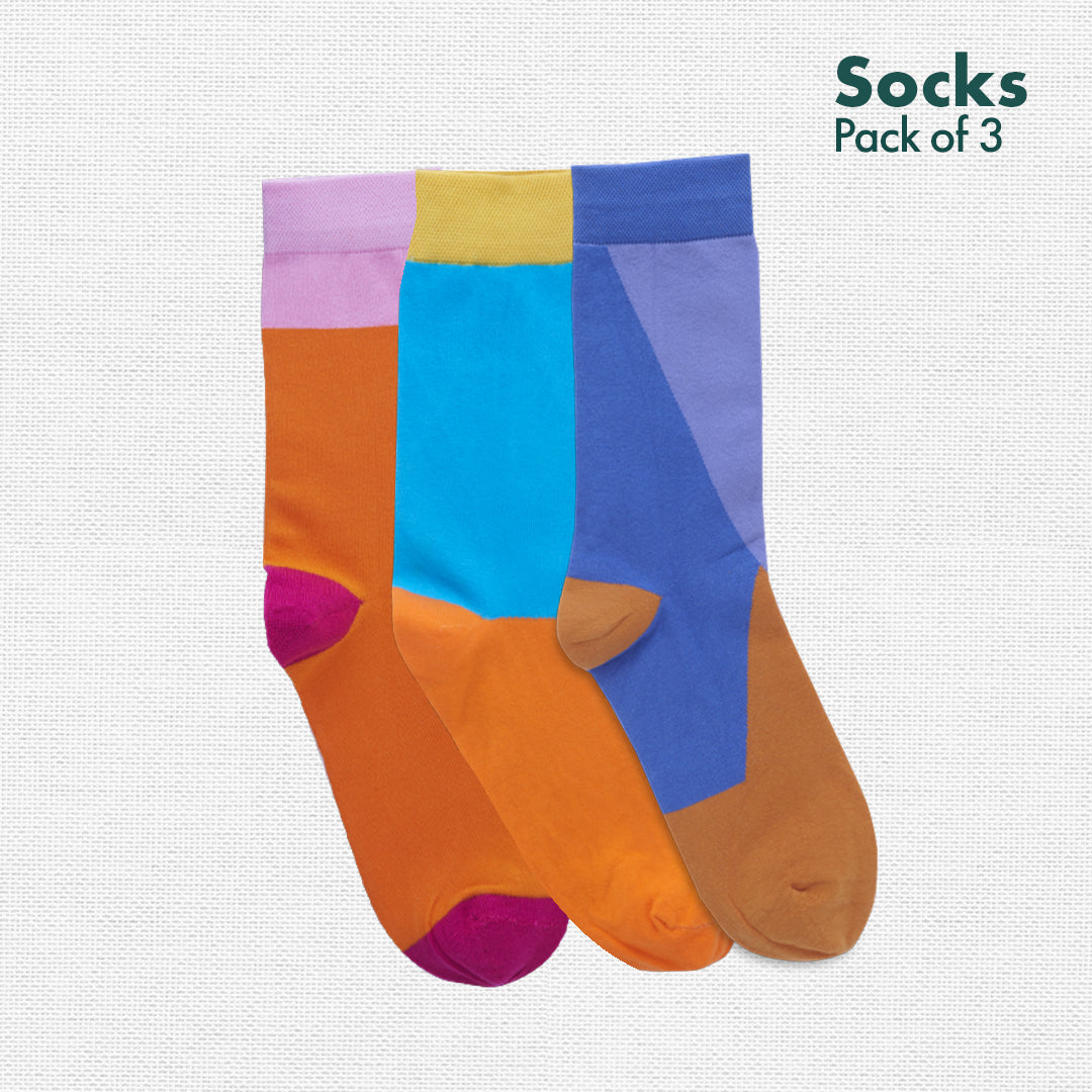 Shop Cozy, Comfy & Durable Orange Colored Unisex Socks-Pack of 3 – hexafun