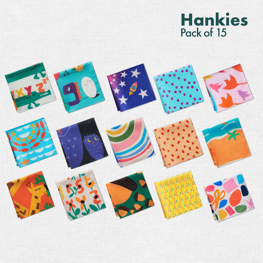 Shop Colorful Kids Hankies | Rainbow Of Designs For Everyday Use ...