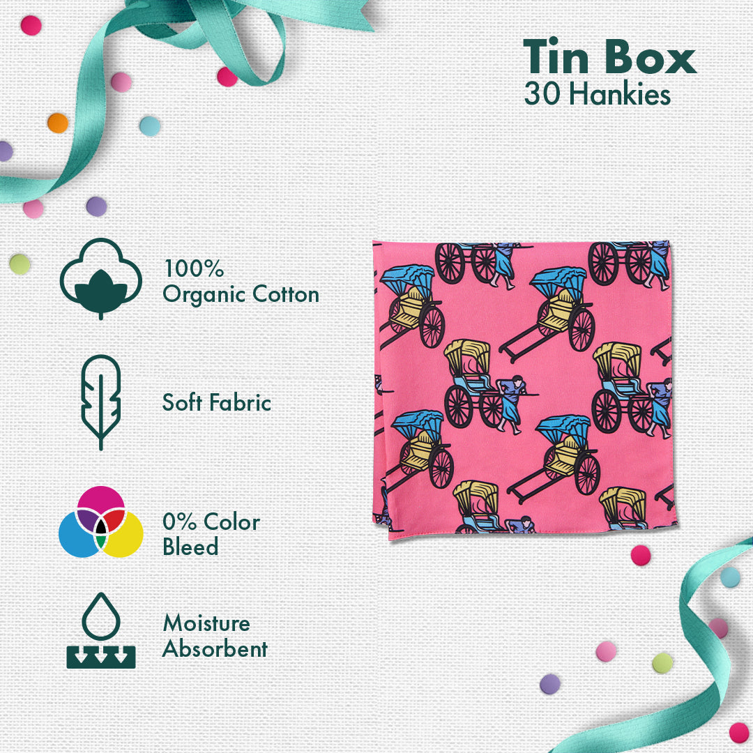 Buy Giraffe Mood Time Tin Gift Box | Women’s Organic Cotton Hankies ...
