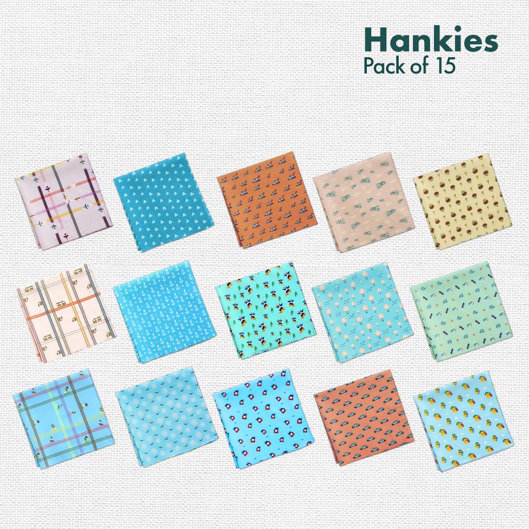 Bold Print Men's Hankies For Ultimate Style Statement-Pack of 15 | hex ...